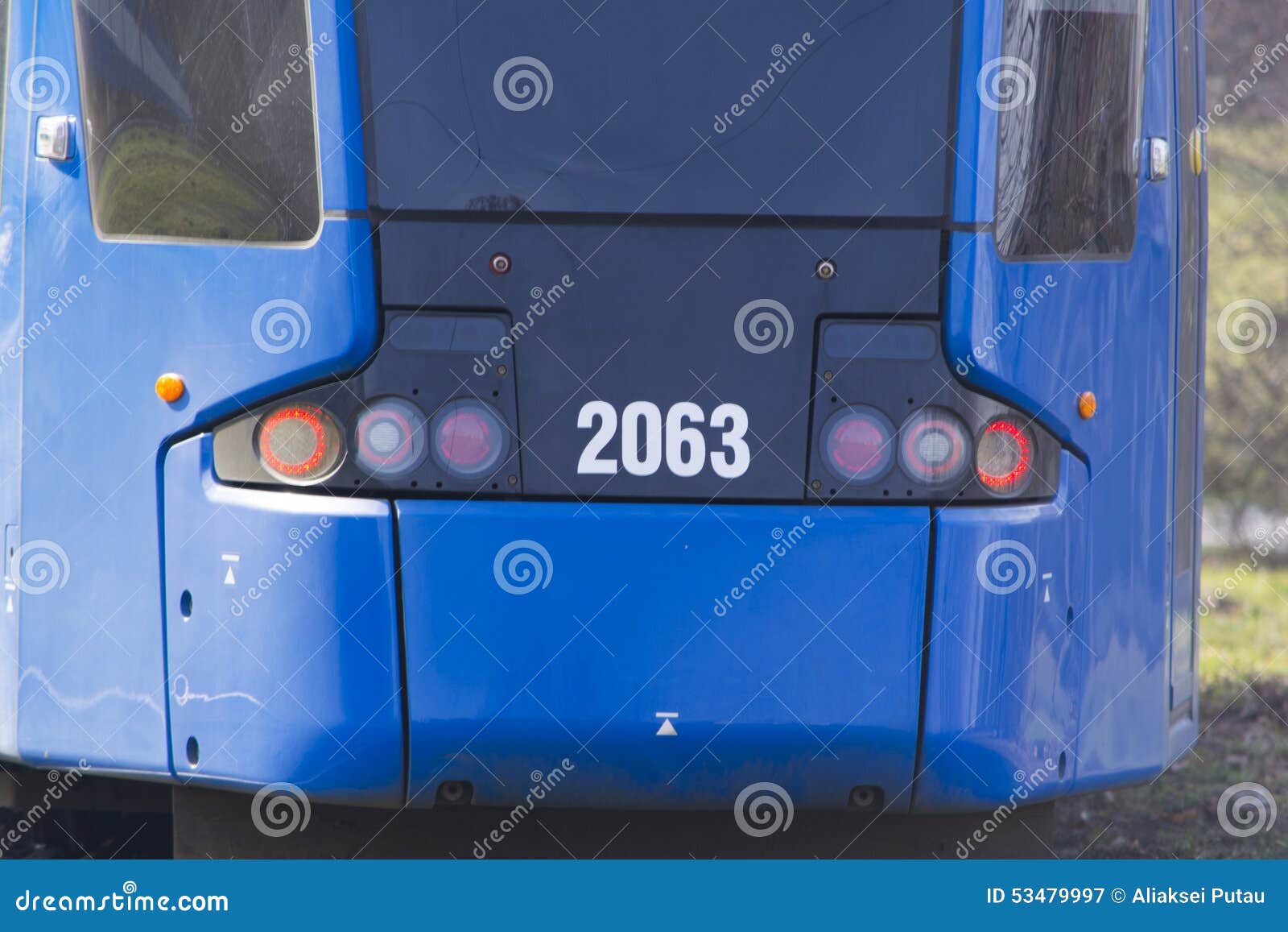 Front Part of a Modern Tram Stock Image - Image of headlight, modern ...