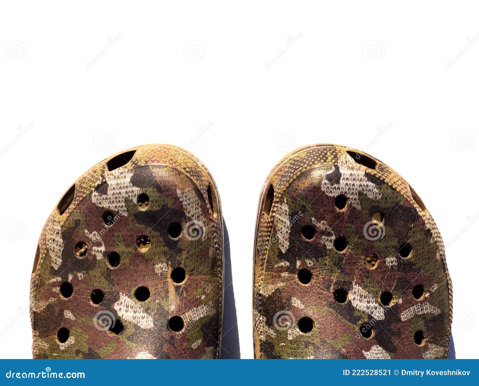 The Front Part of a Pair of Clogs Isolated on a White Background. Stock ...