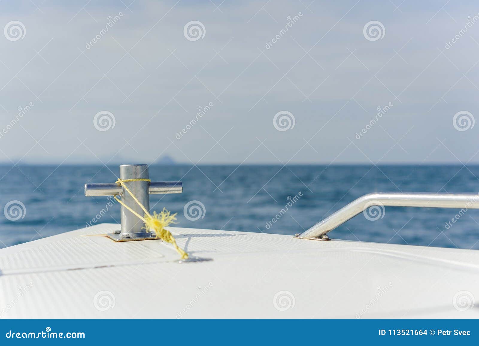 Front part of a speed boat stock photo. Image of hook - 113521664
