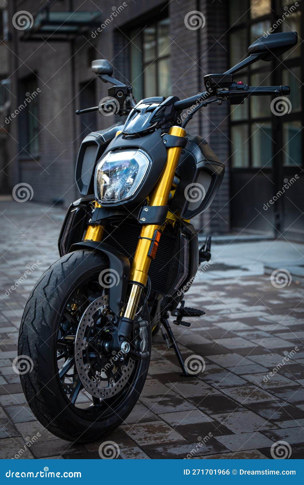 The Front Part of a Sports Motorcycle Stock Photo - Image of tire ...