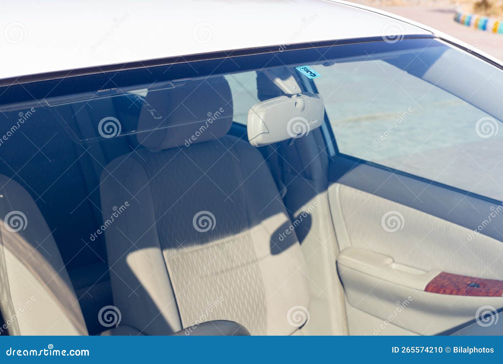 Front Passenger Empty Seat of a Car Stock Photo - Image of park ...