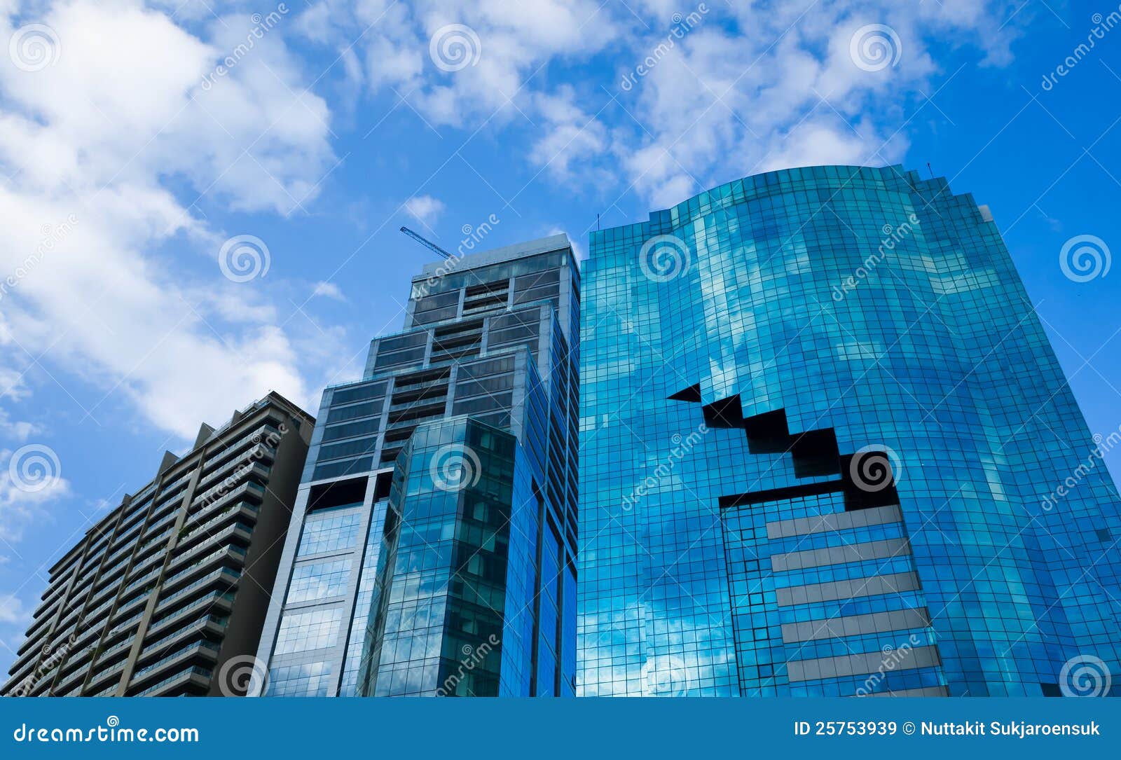 Front Perspective General Building and Blue Sky Stock Image - Image of ...