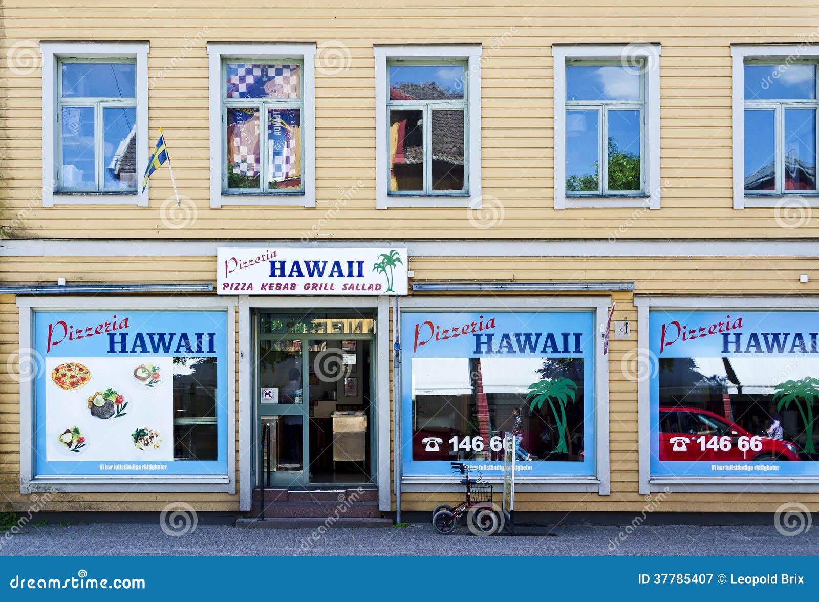 Front of a Pizzeria Named Hawaii Editorial Photography - Image of house ...