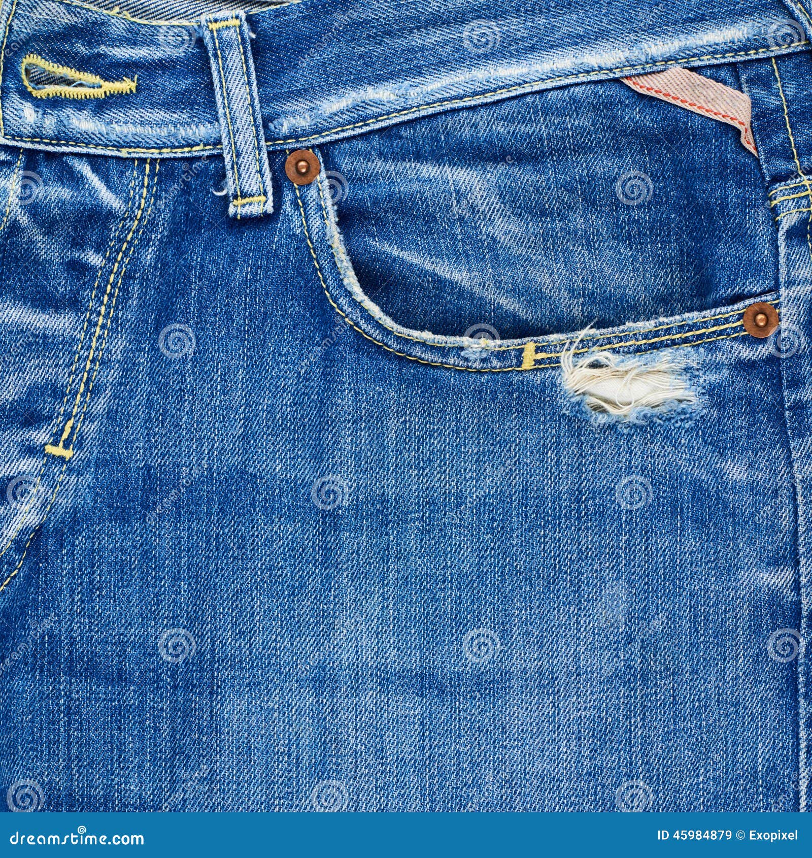 Front Pocket Denim Jeans Composition Stock Image - Image of fabric ...