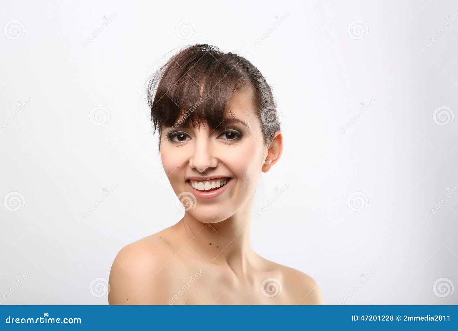 Front Portrait of the Woman with Beauty Face Stock Photo - Image of ...