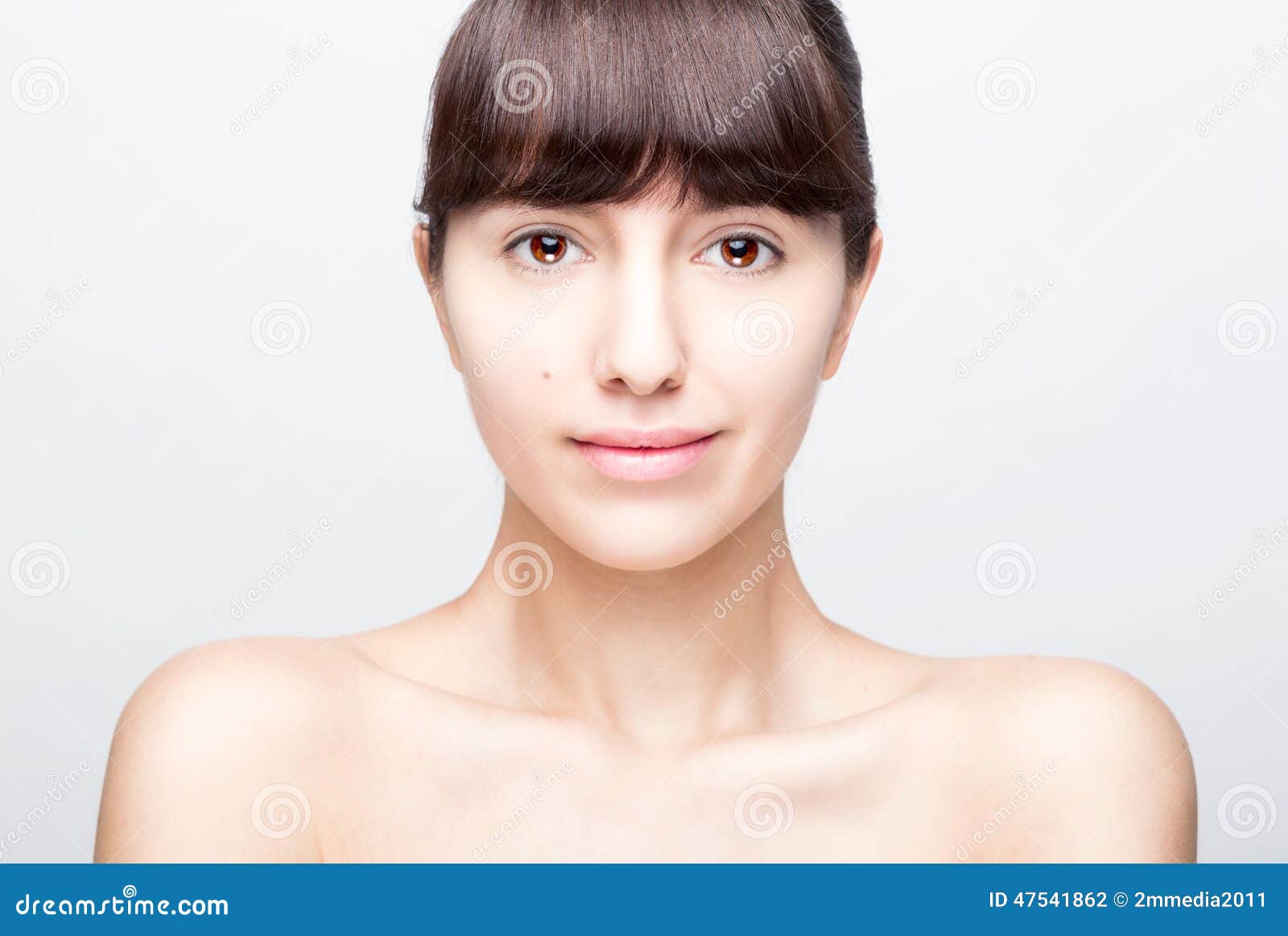Front Portrait of the Woman with Beauty Face Stock Photo - Image of ...