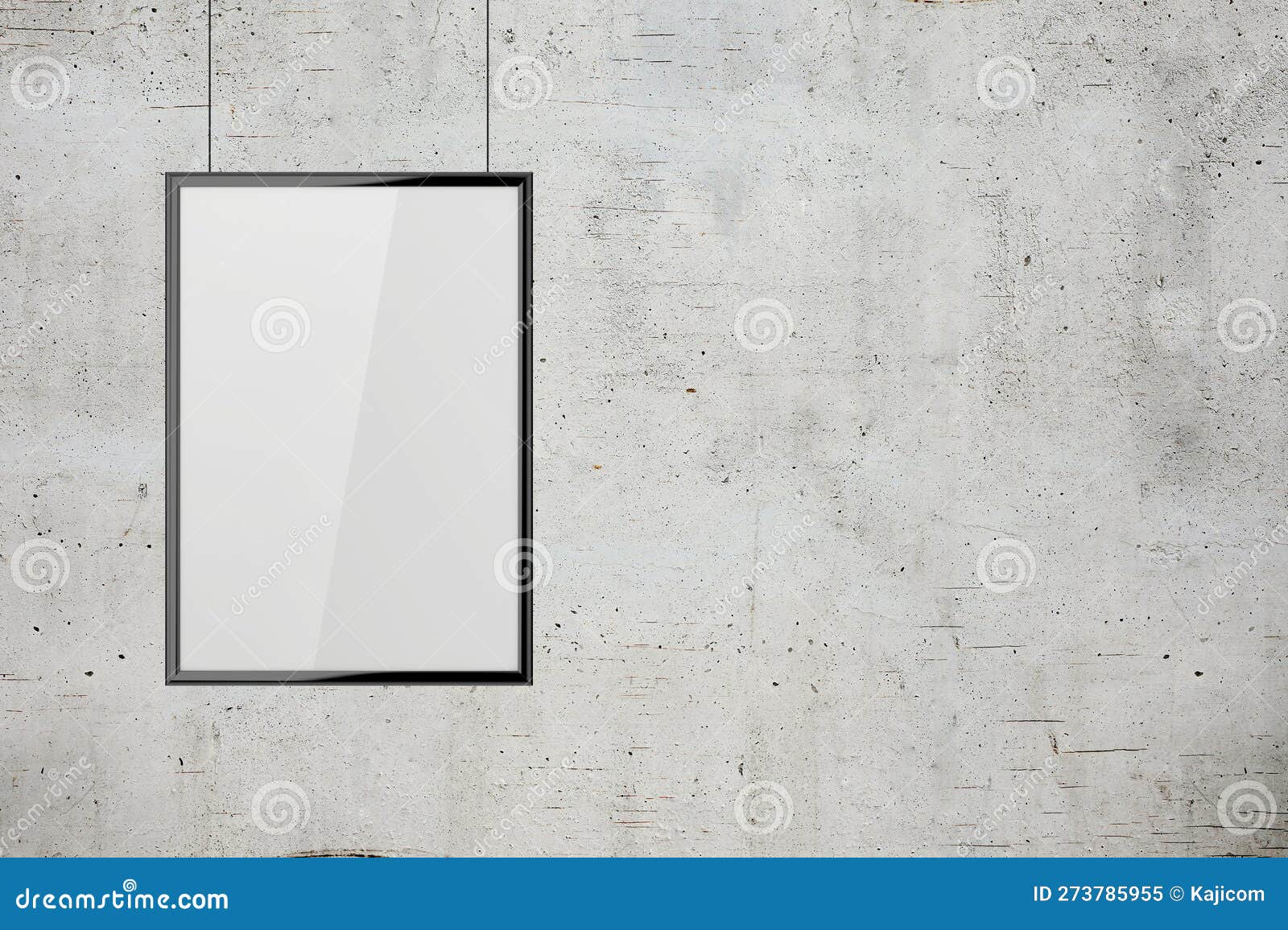 Front Poster Frame on Cement Concrete Background Stock Illustration ...