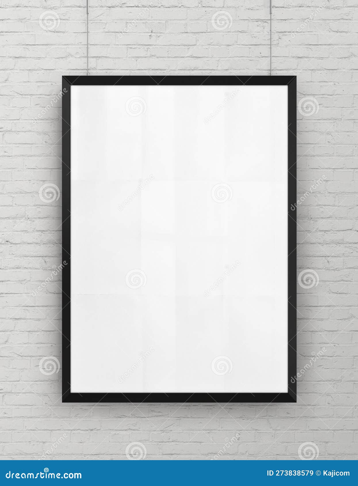 Front Poster Frame on Grey Wall Background. Stock Image - Image of grey ...