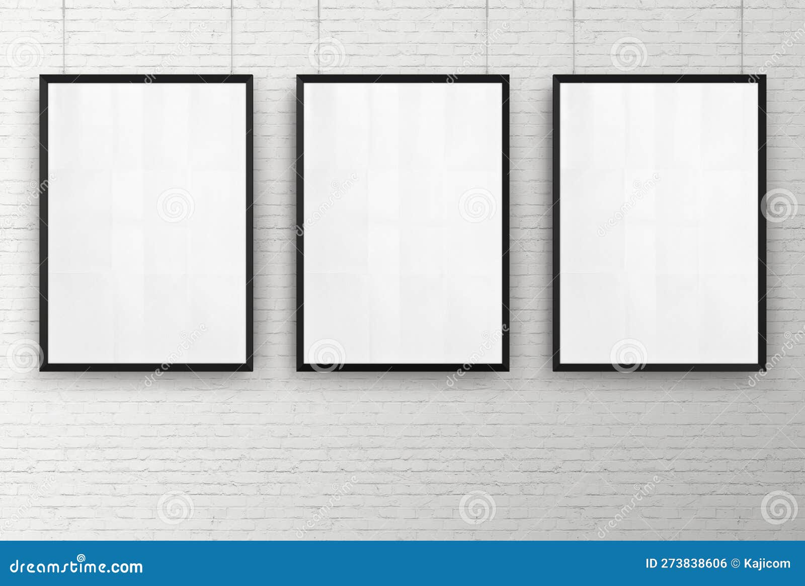 Front Poster Frame on Grey Wall Background. Stock Photo - Image of wall ...