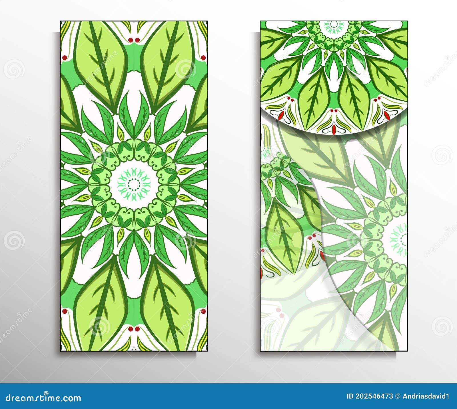 The Front and Rear Side. Mandala Design Elements Stock Vector ...