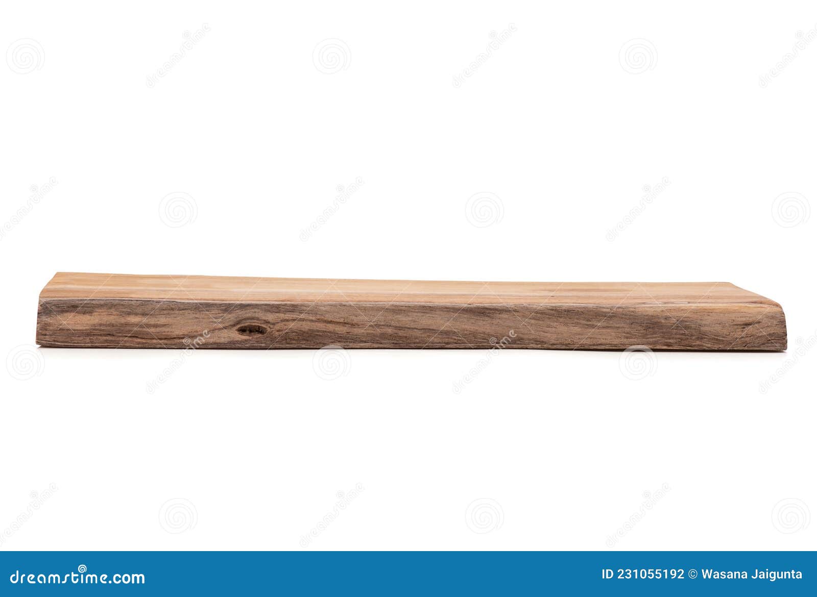 Front Rectangle Shape Wood Isolated on White Background with Clipping ...