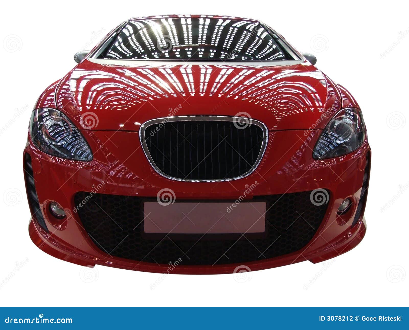 Front of red car stock photo. Image of vehicle, race, automobile - 3078212