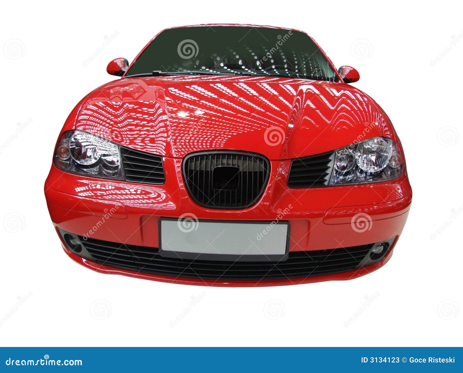 Front of red car stock image. Image of vehicle, luxury - 3134123