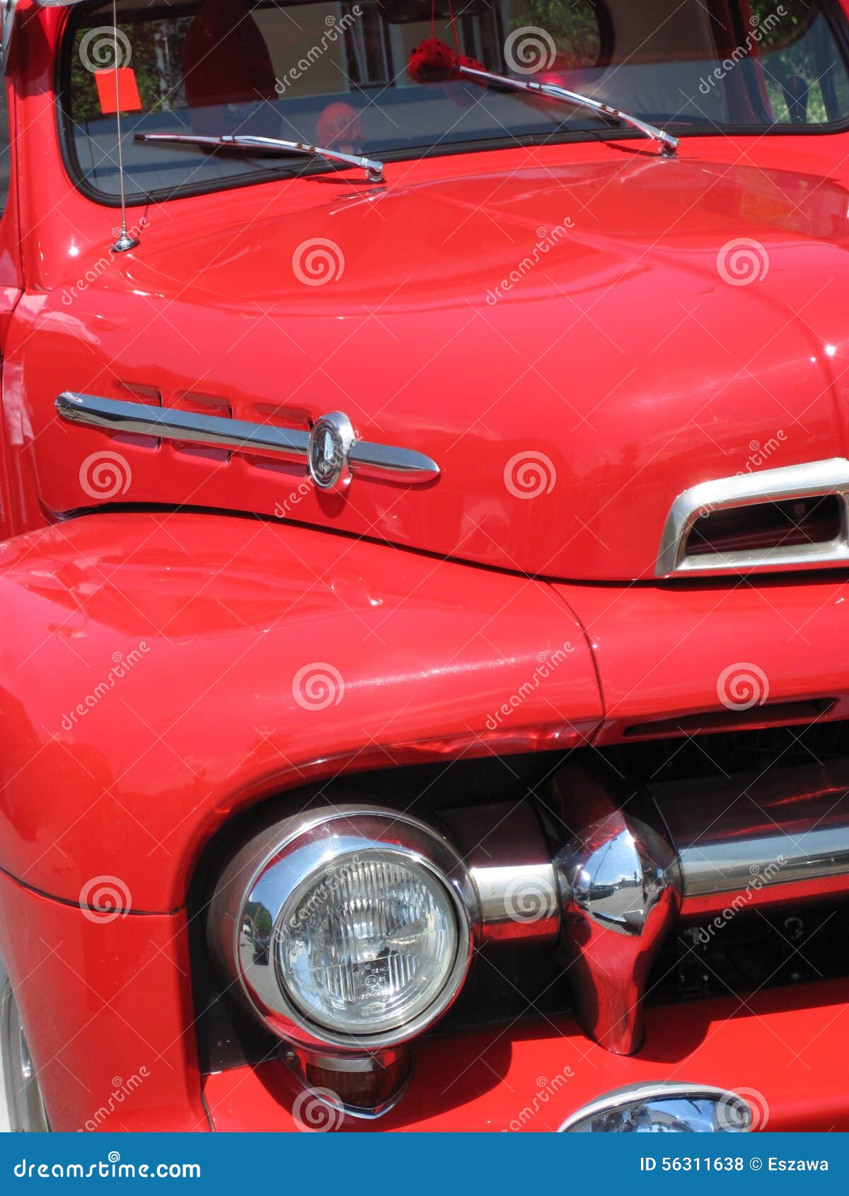 A Front of red old timer stock photo. Image of silver - 56311638