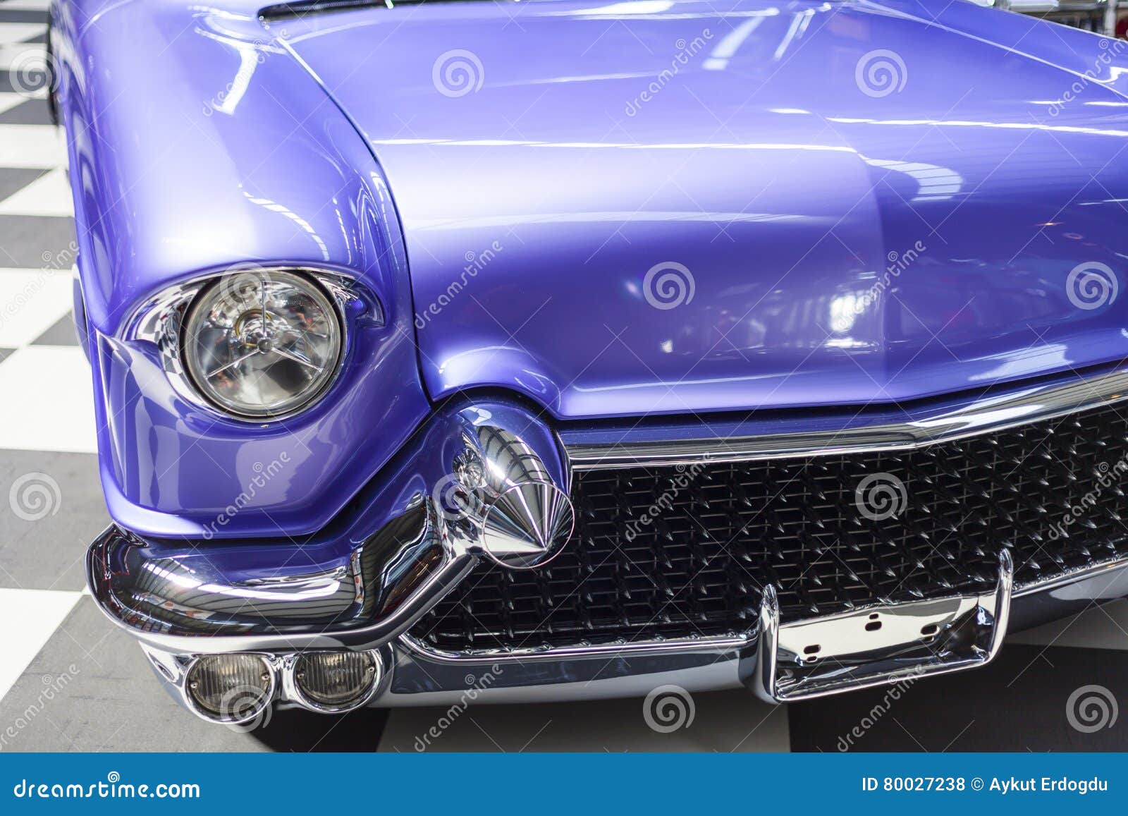 Front Right of Blue Vintage Car Stock Photo - Image of classic ...