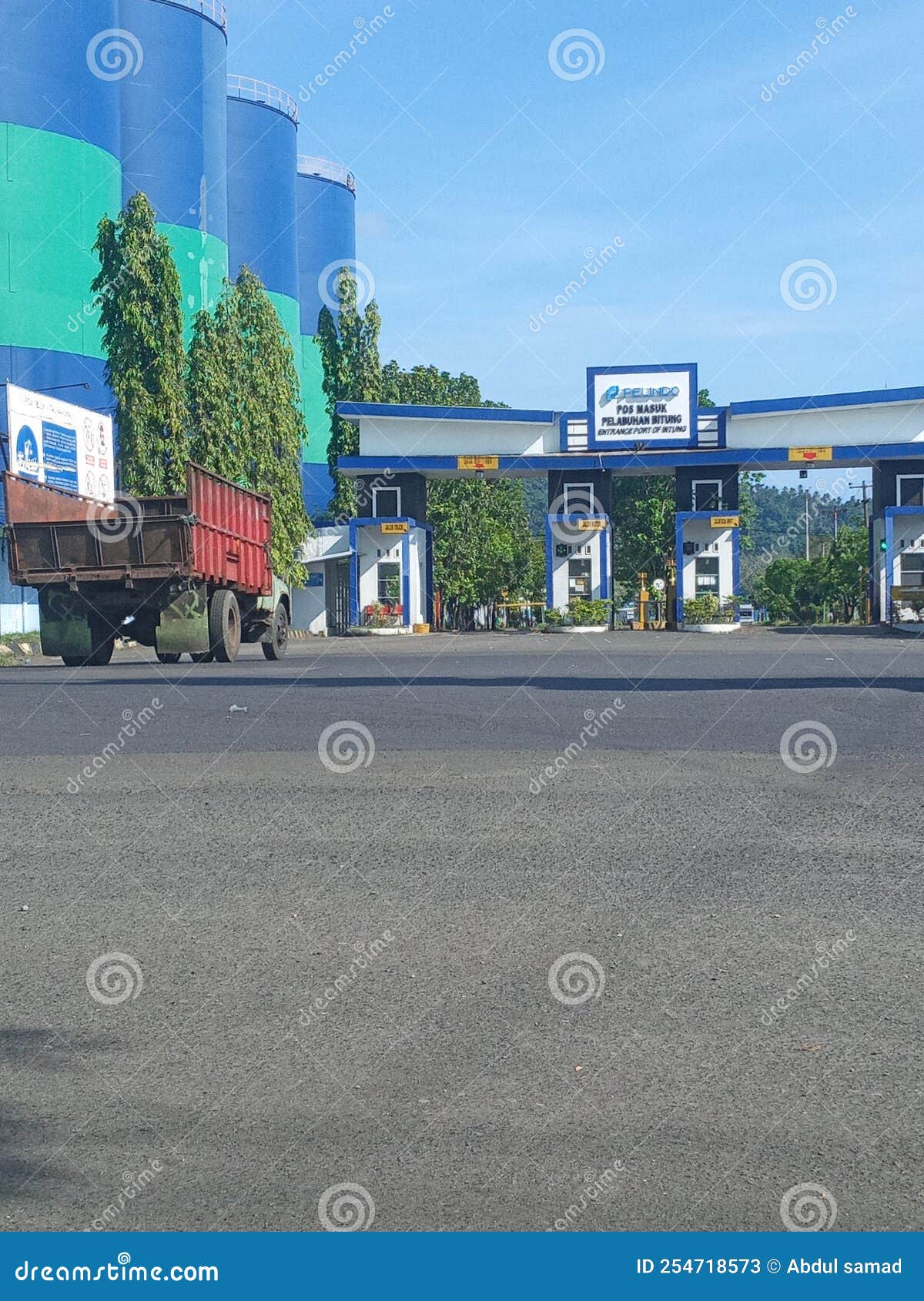In Front of the Road To the Port Entrance Editorial Stock Photo - Image ...