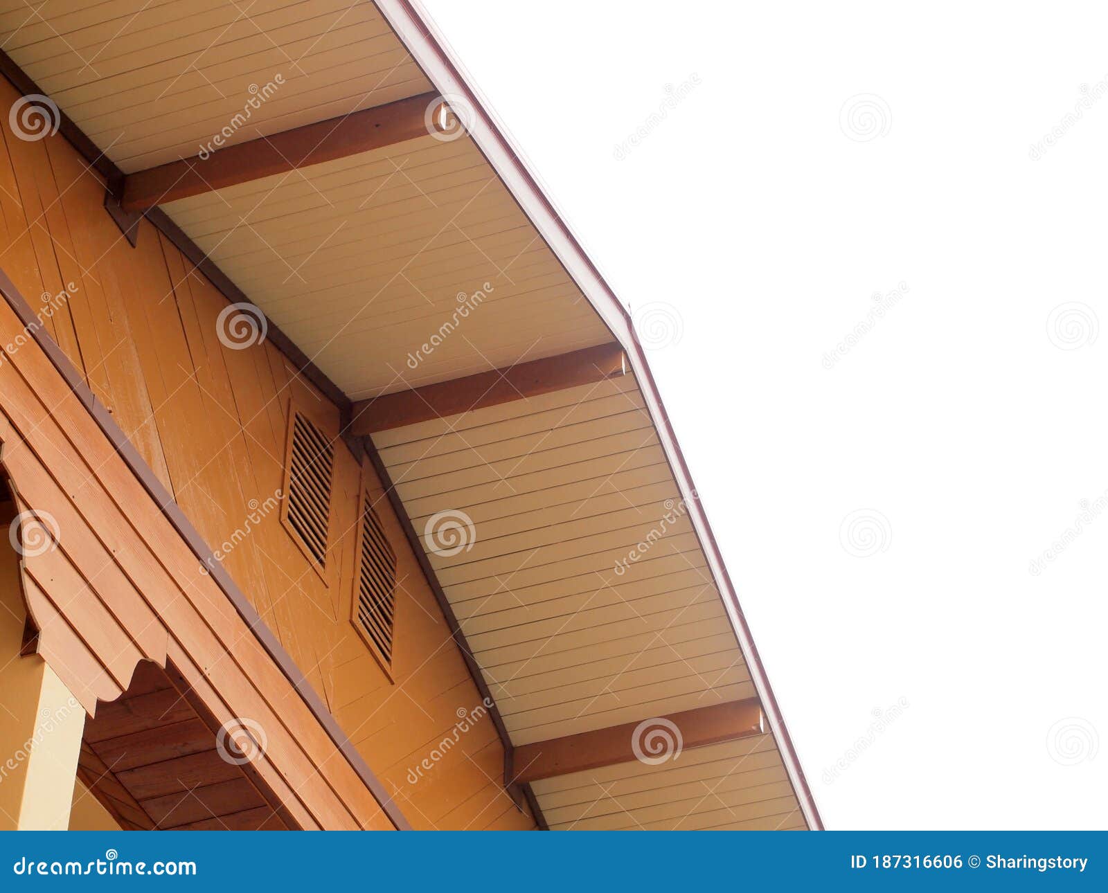 Front Roof line of an Home stock photo. Image of design - 187316606