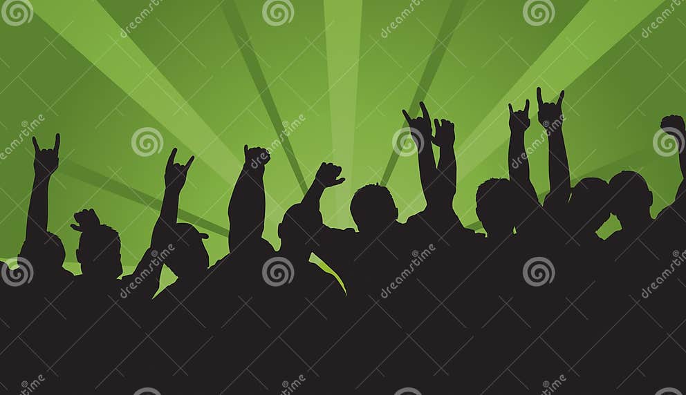 Front Row Crowd stock vector. Illustration of youth, slayers - 2483791