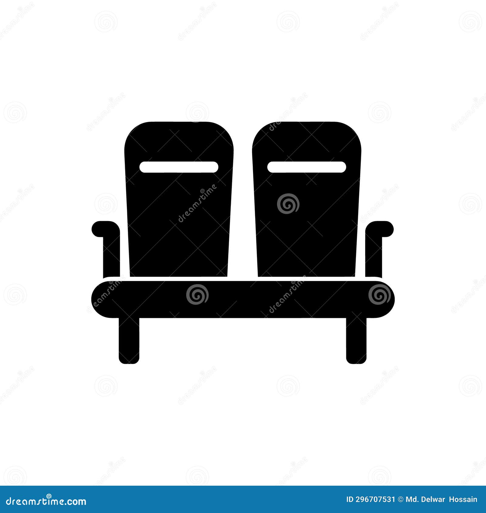 Front Row Seats Icon stock illustration. Illustration of exclusive ...