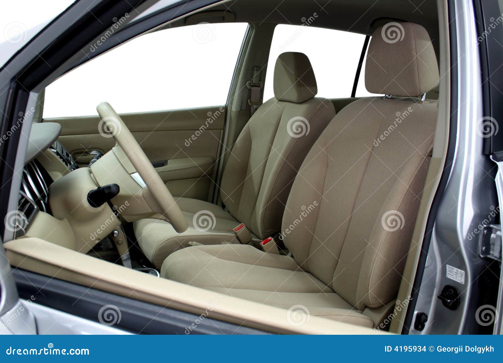 Front Seats of a Modern Car Stock Photo - Image of cream, inside: 4195934