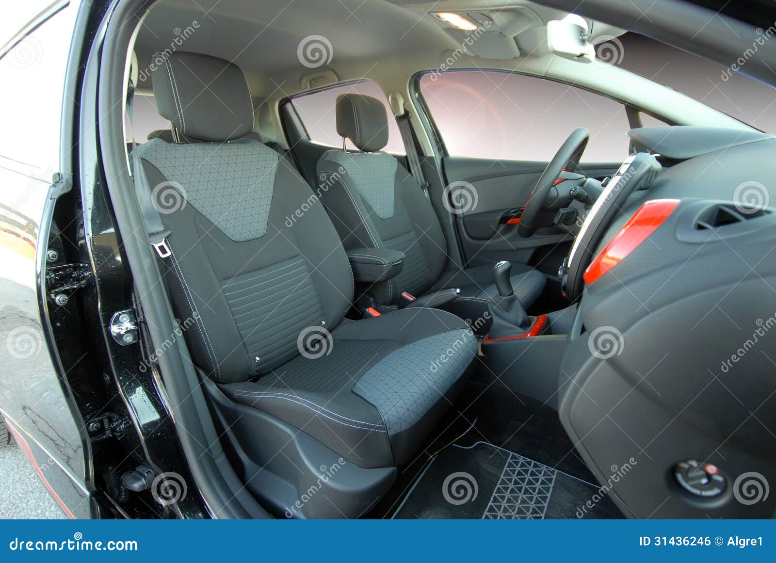 Front Seats of a Modern Car Stock Photo - Image of cream, equipment ...
