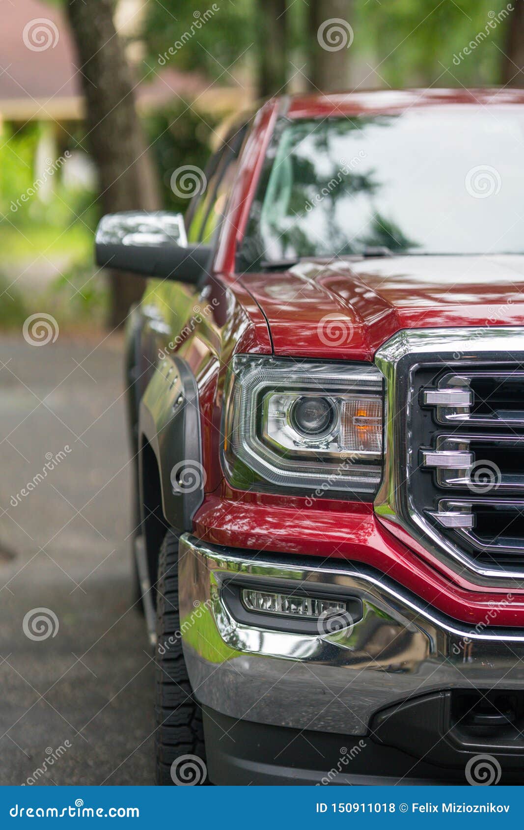 Front Section of a Pick Up Truck Stock Photo - Image of chrome, front ...