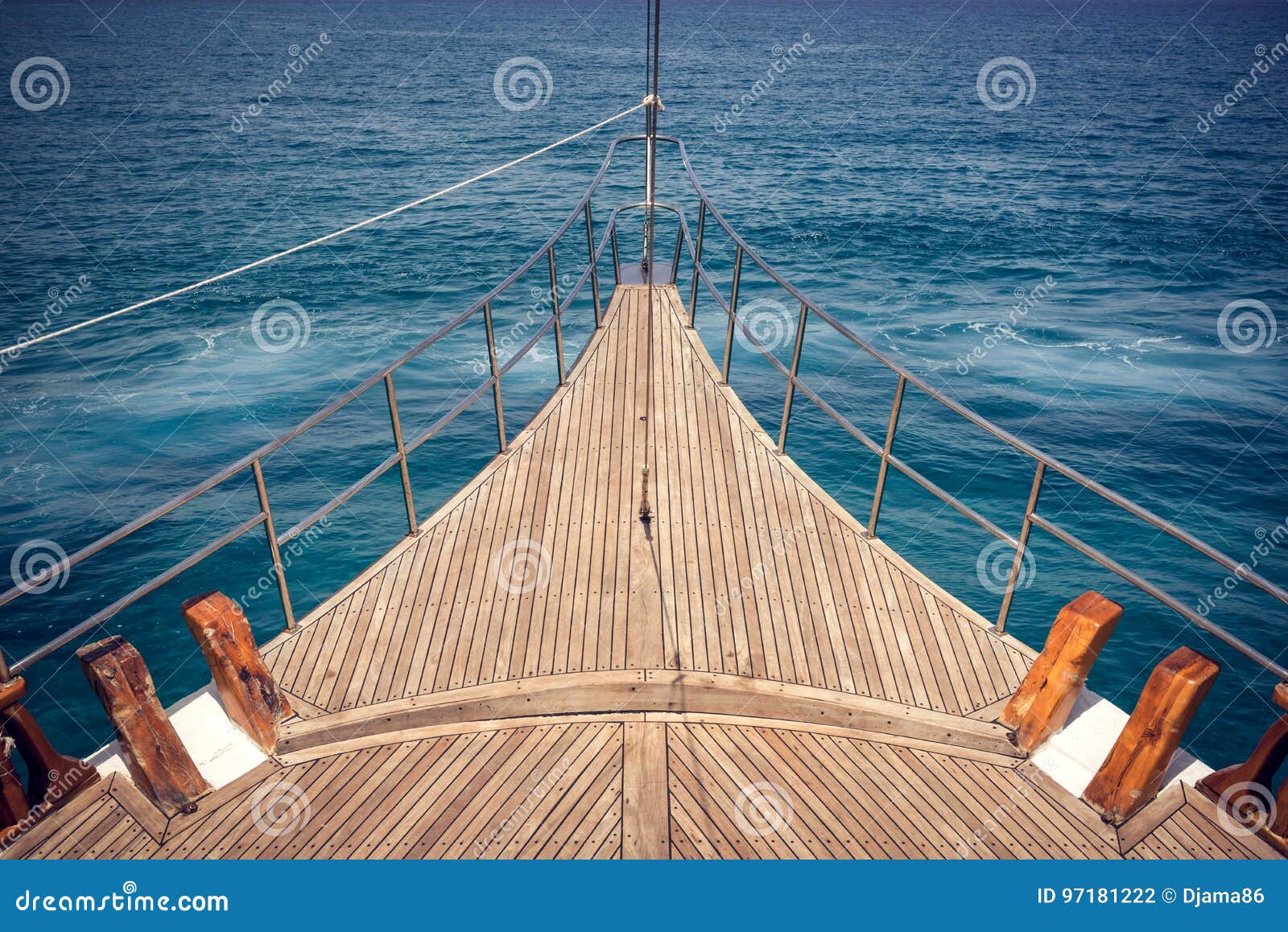 Front ship deck stock photo. Image of nature, ocean, deck - 97181222