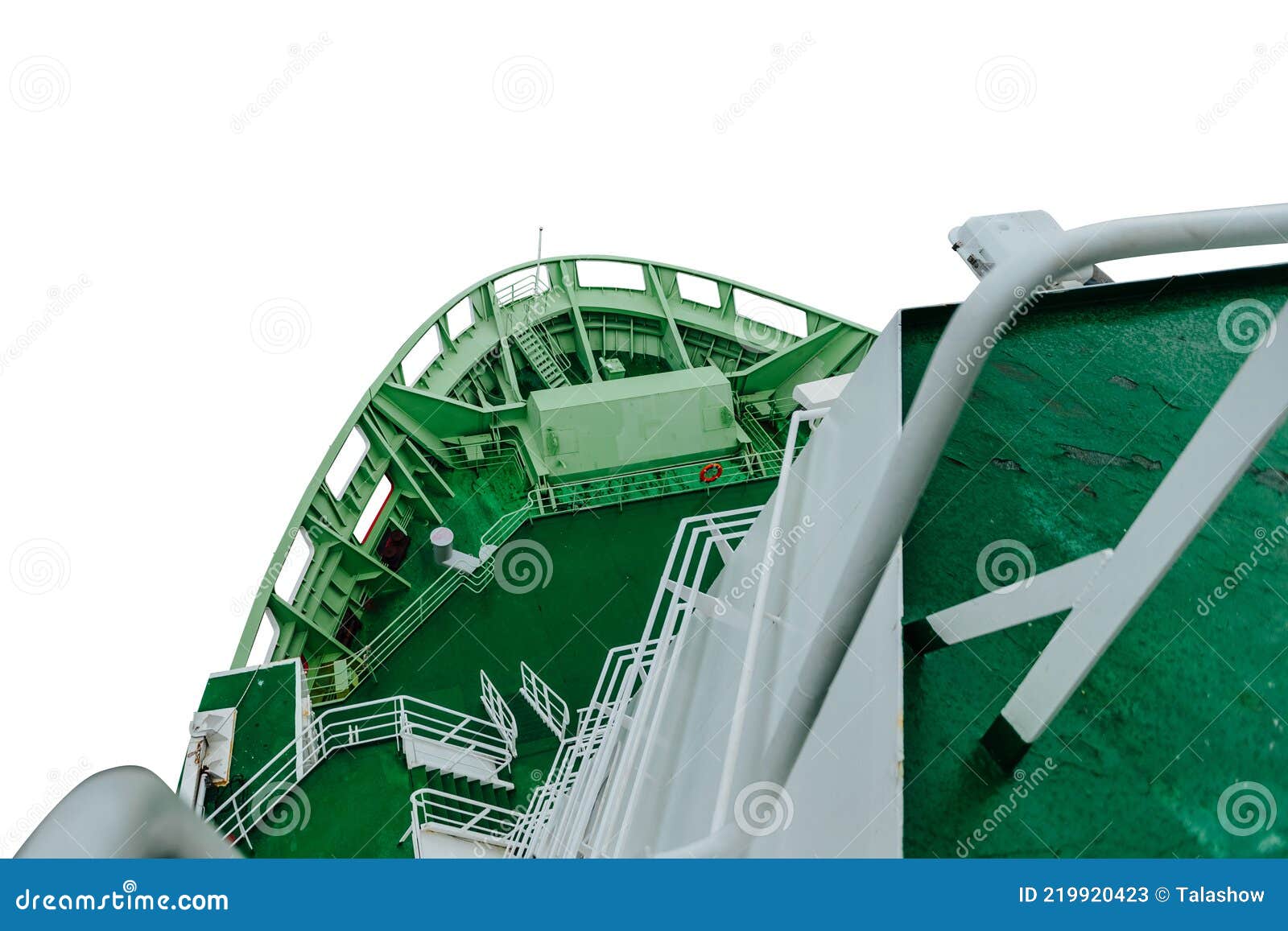 Front of the Ship on a White Isolated Background Stock Image - Image of ...