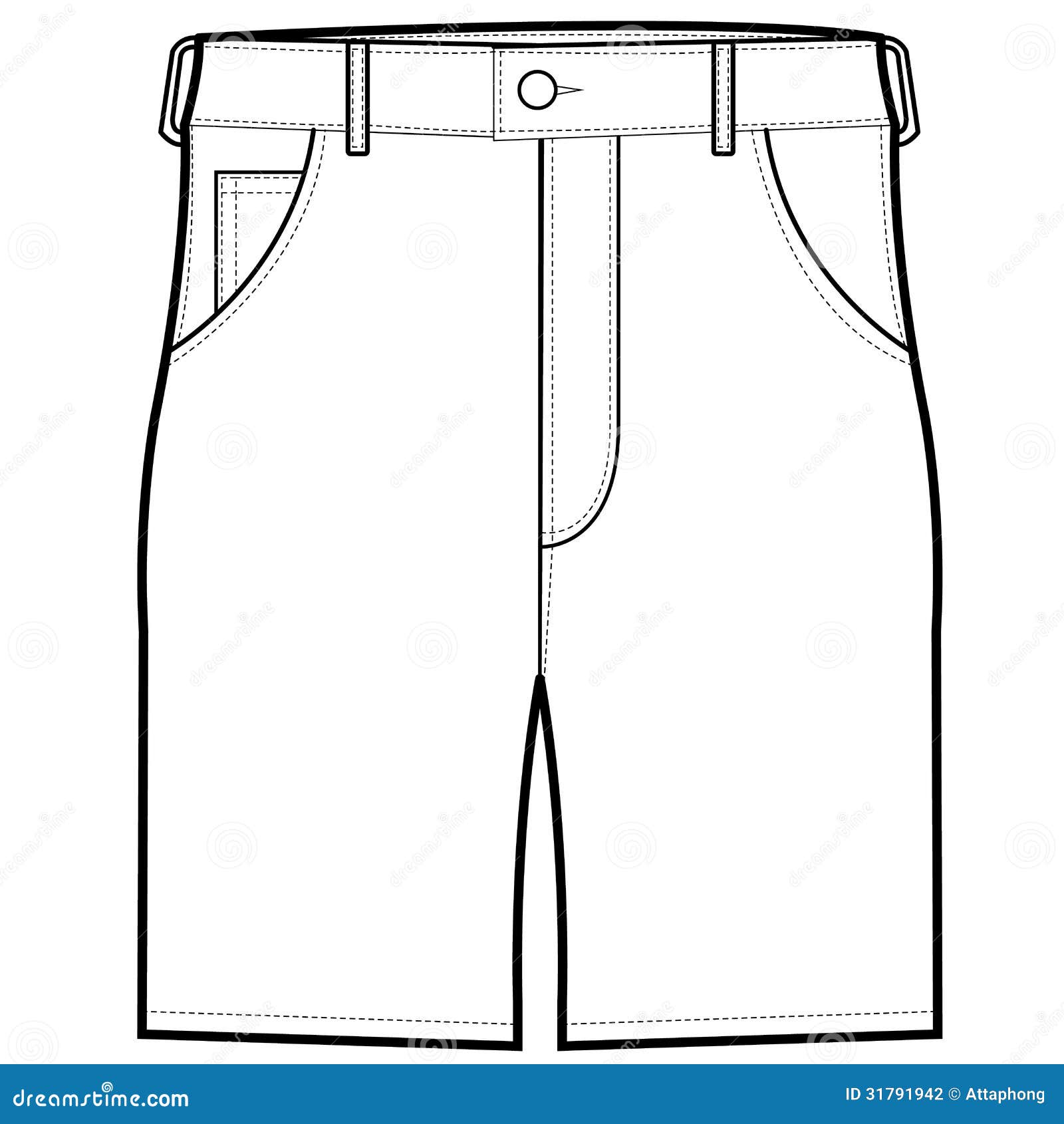 Front Shorts vector stock vector. Illustration of classic - 31791942