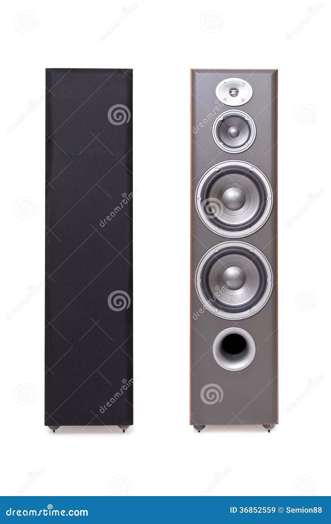 Front Shot of Music Columns with Open and Closed Dynamics Stock Image ...