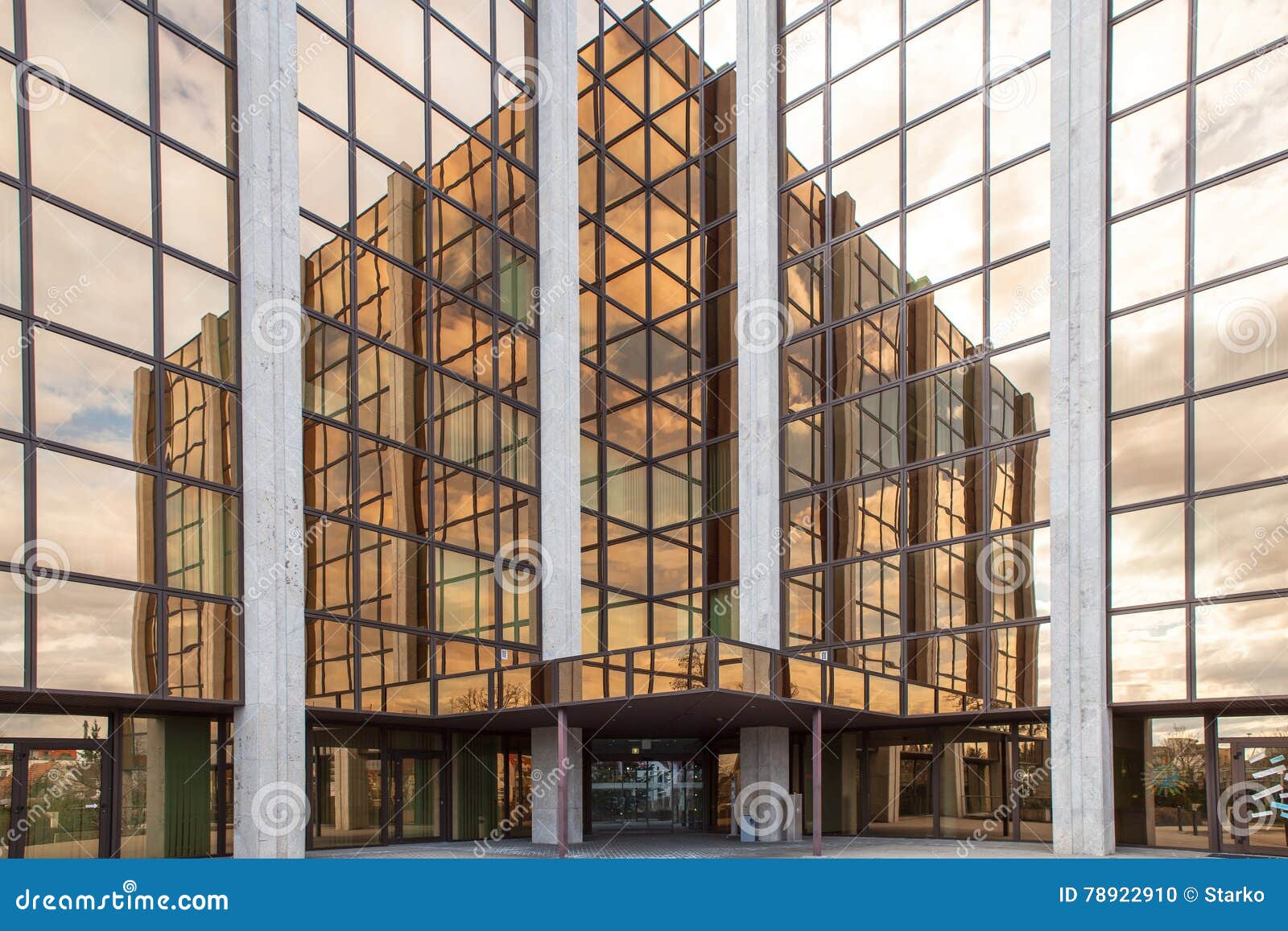 The Front Side of the Building Stock Photo - Image of color ...