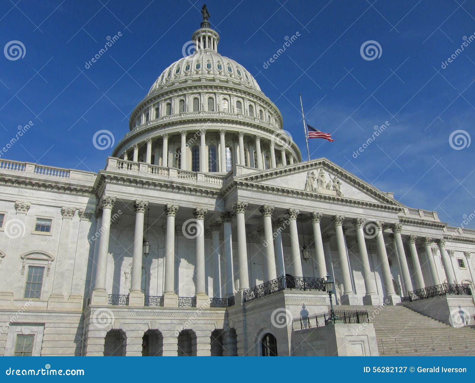 Front Side Of Capital Building In Washington DC Royalty-Free Stock ...