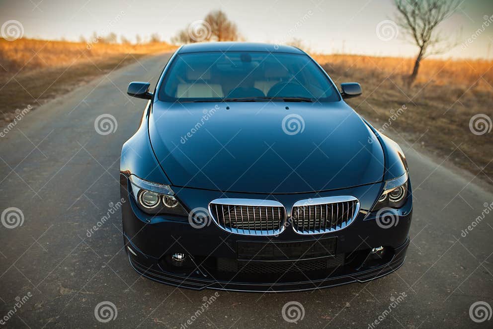 Front side of car stock image. Image of nature, black - 56500353