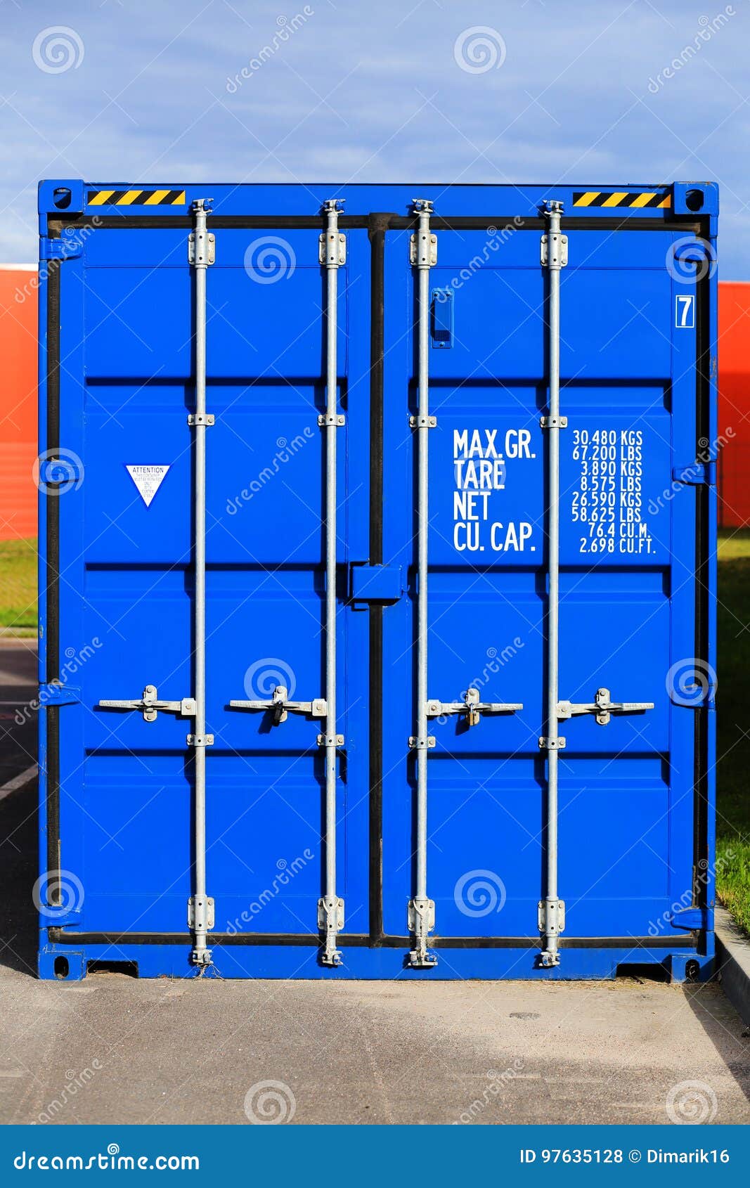 Front Side of Cargo Container Stock Photo - Image of container ...
