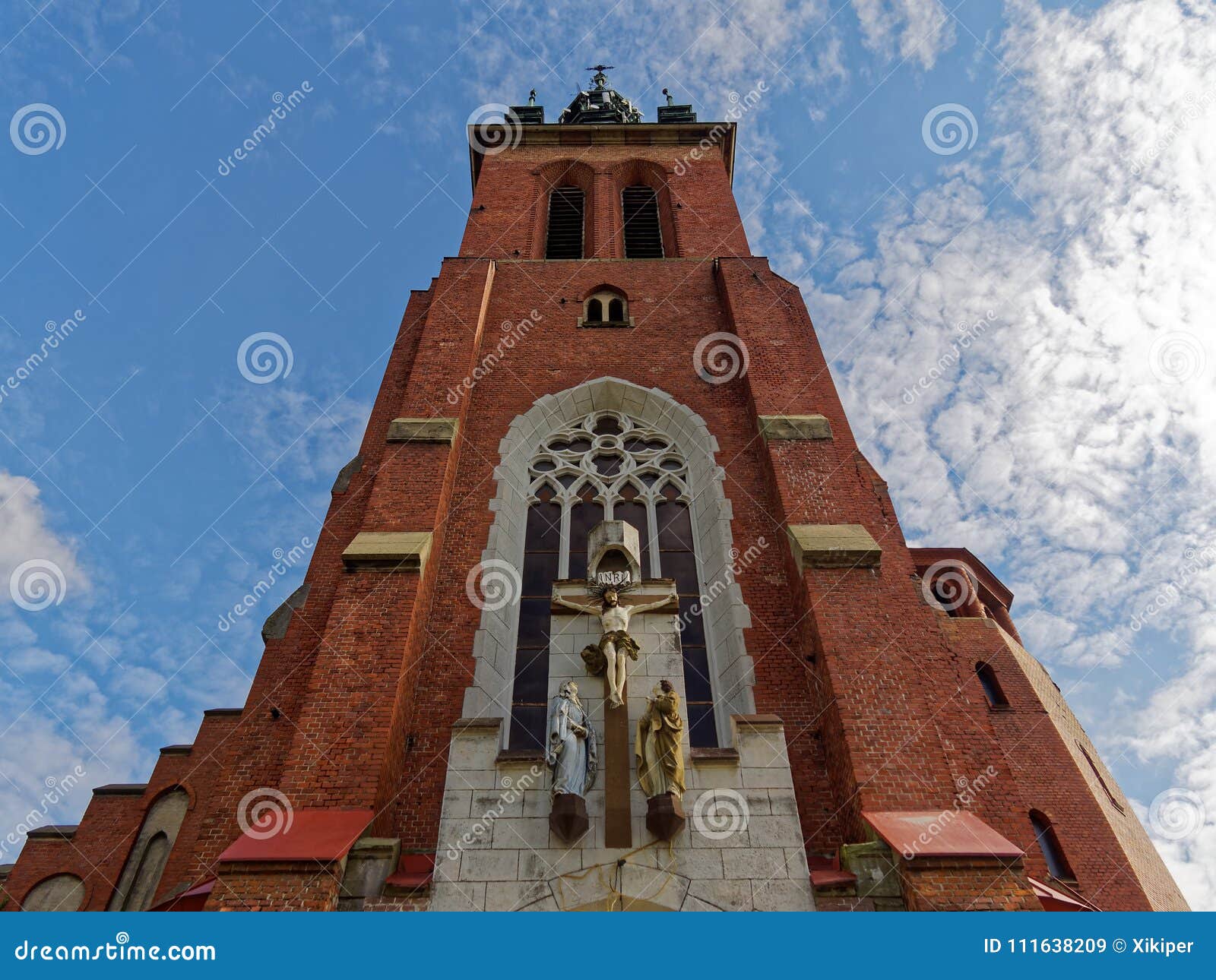 Front Side of Church Looking Sky Stock Image - Image of brick, pray ...