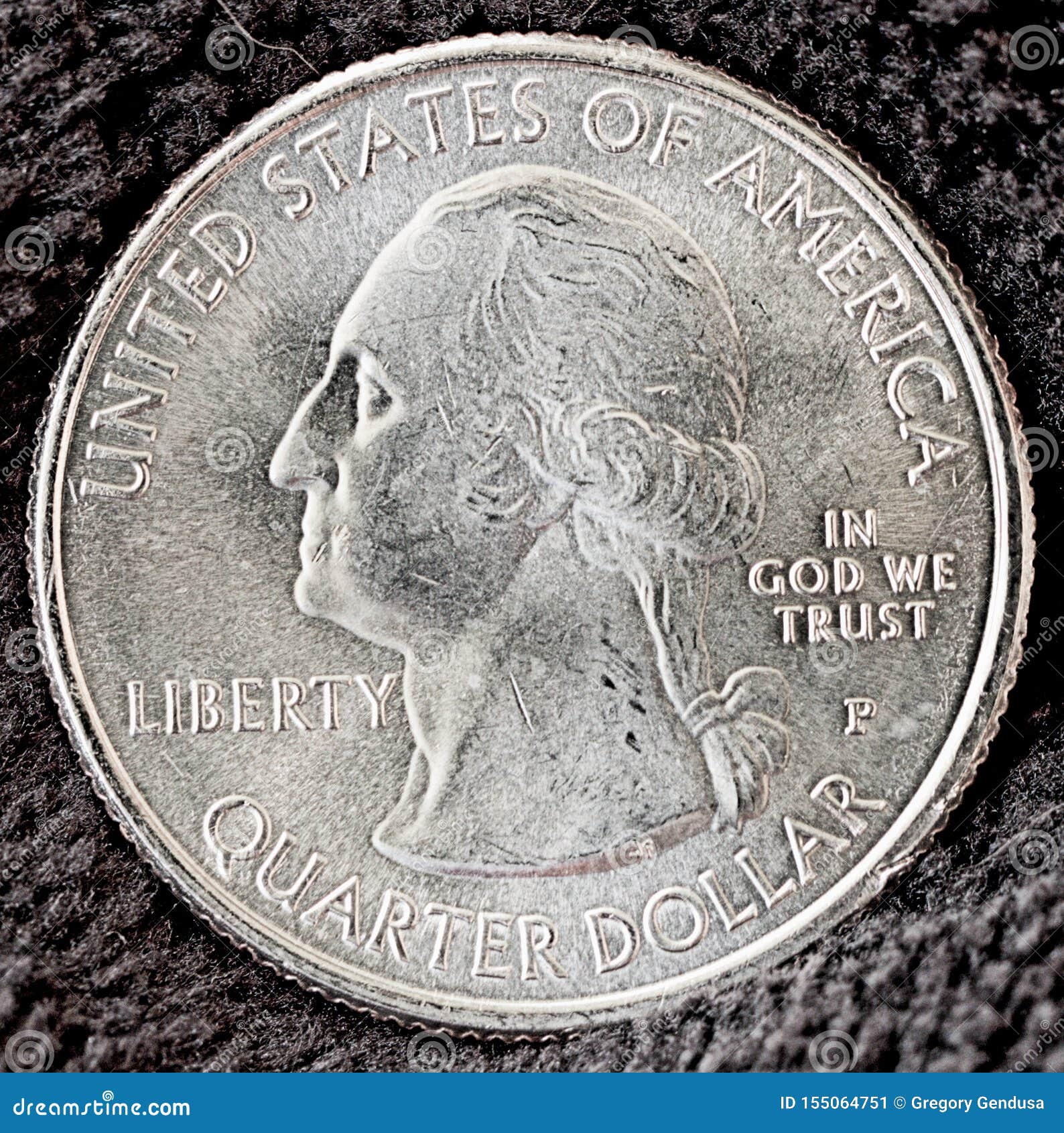 Front Side Heads of a Quarter 25 Cents Stock Image - Image of closeup ...