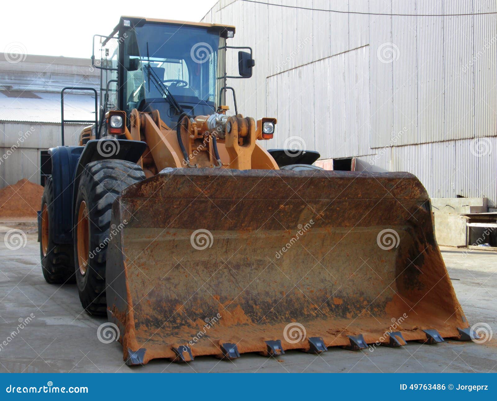 Front side of Loader stock photo. Image of machinery - 49763486