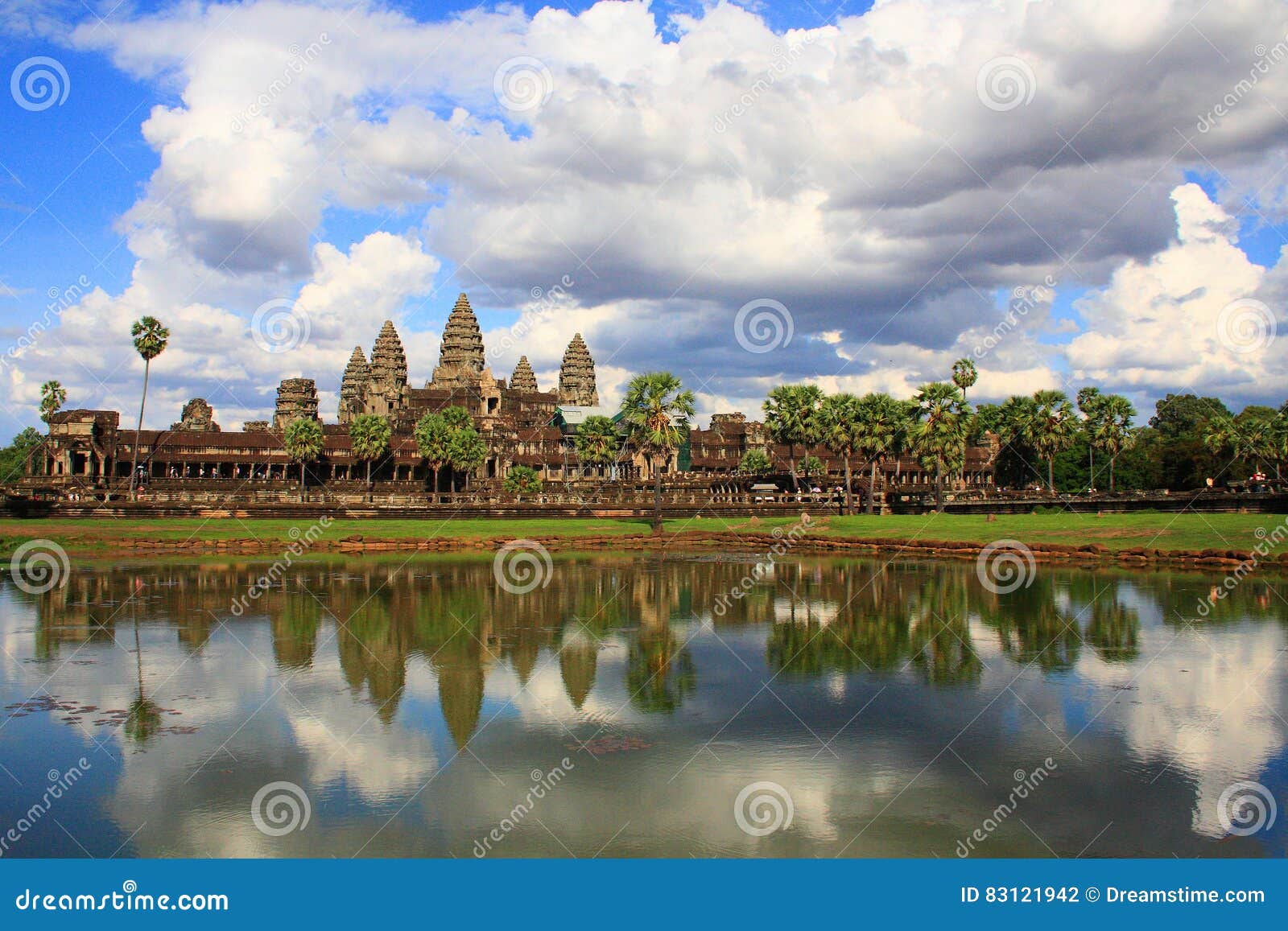 Front Side of Main Complex Angkor Wat, Cambodia Stock Photo - Image of ...