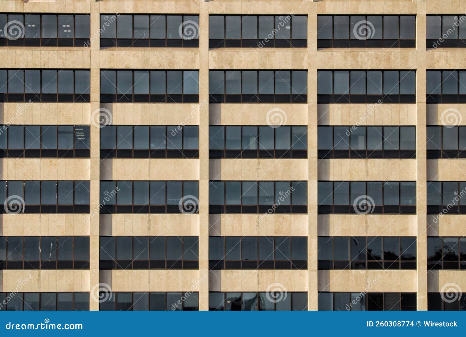 Front Side of a Modern Office Building with Glass Windows on a Sunny ...