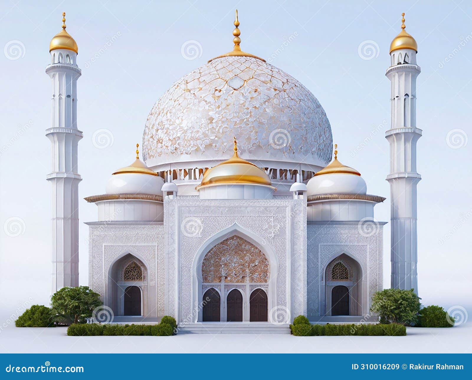 The Front Side of the Mosque, Ai Generator Stock Illustration ...