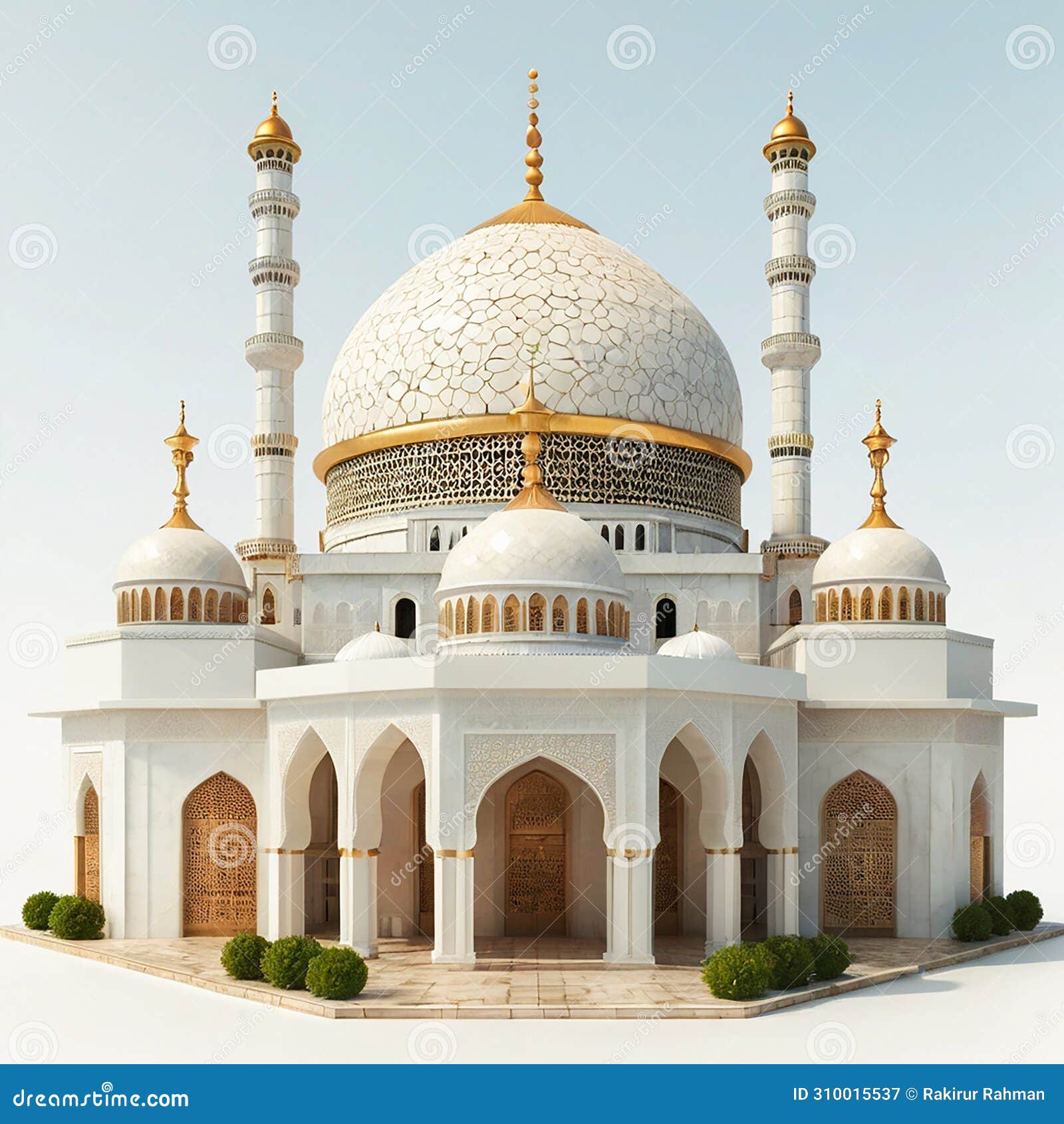 The Front Side of the Mosque, Ai Generator Stock Illustration ...