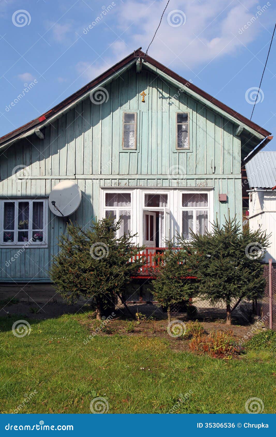 Front Side of Old Village House Stock Photo - Image of rural, landscape ...