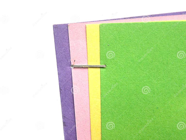 Staple on paper stock image. Image of office, hardware - 127244977
