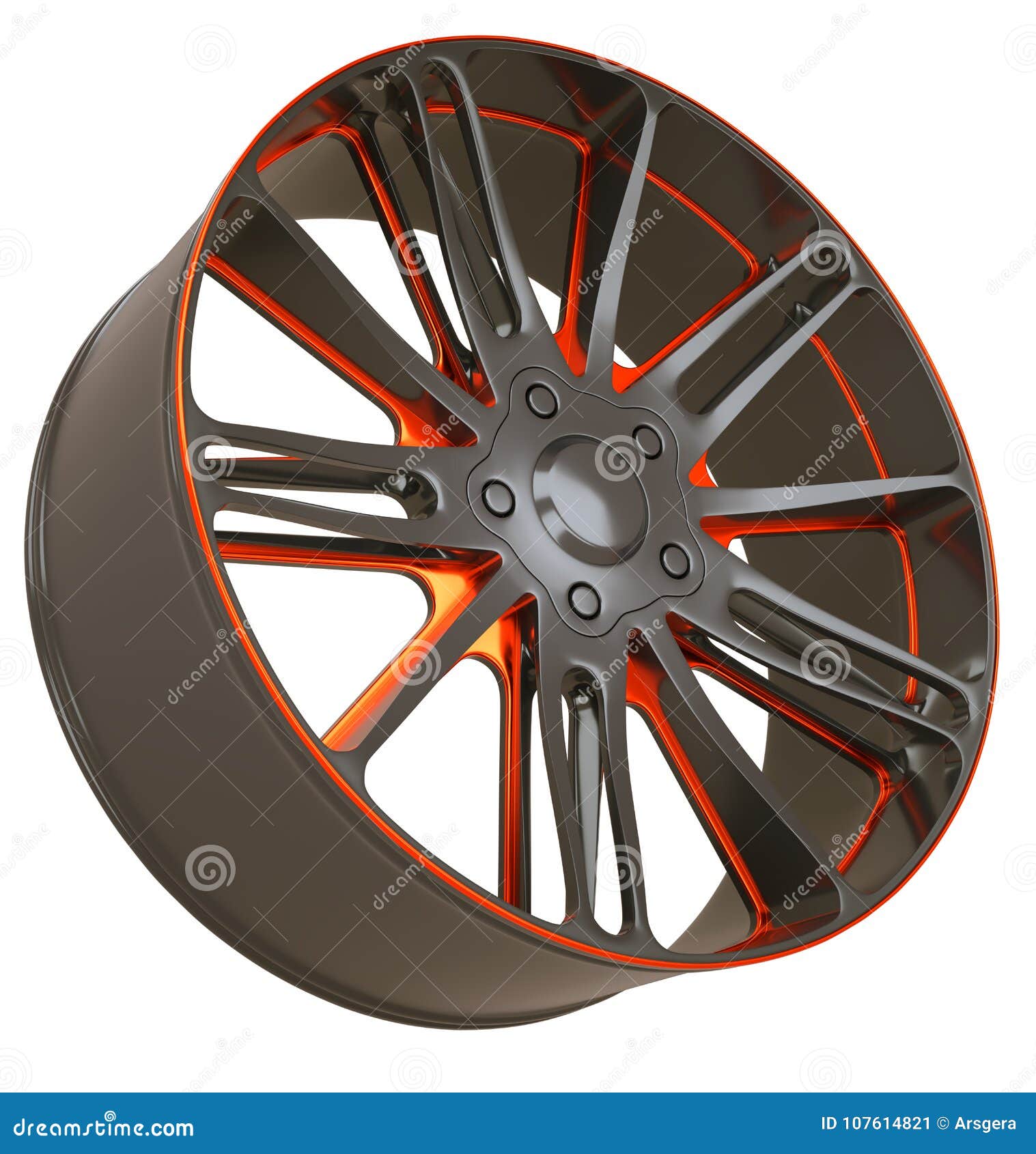 Front Side View of Alloy Wheel Isolated Stock Illustration ...