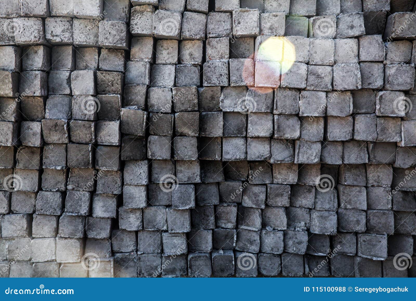 Front and Side View of Concrete Pole Pile Stock Photo - Image of ...