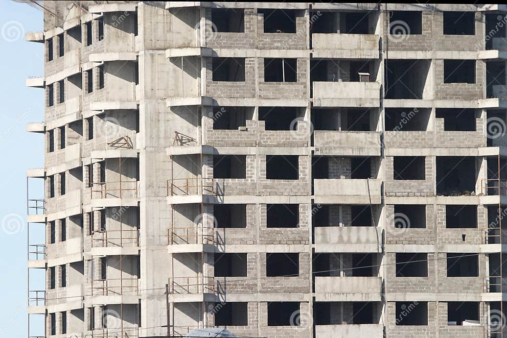 Front and Side View of Construction Building Part Stock Photo - Image ...