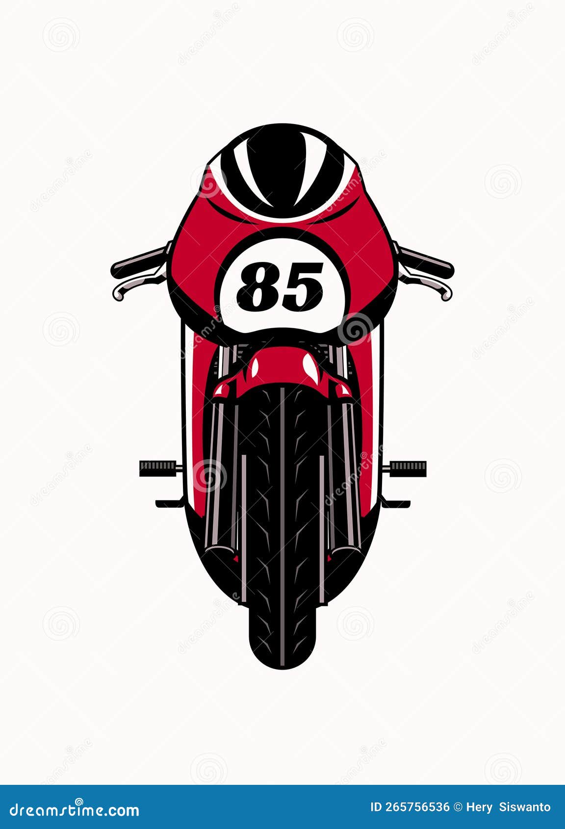 Front Side View of Racing Motorcycle Stock Vector - Illustration of ...