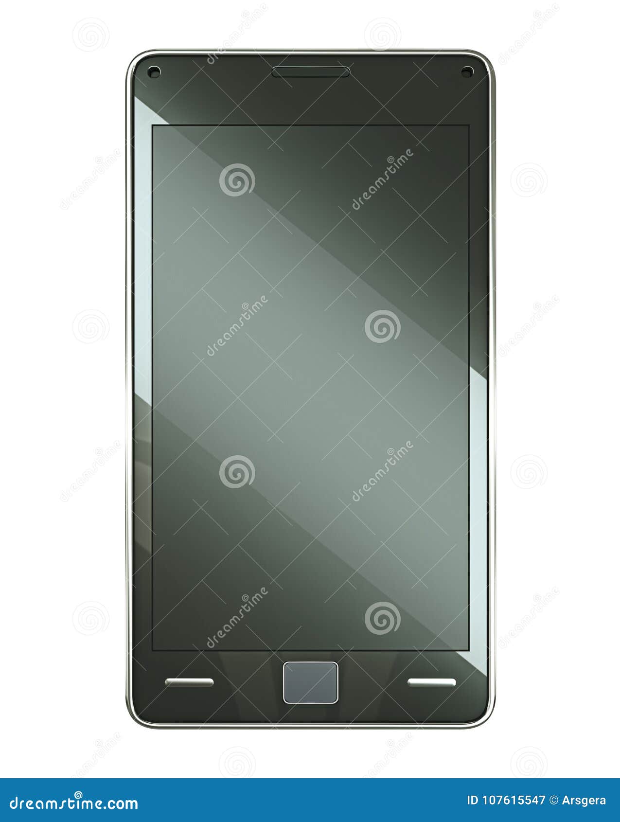 Smart Phone with Touch Screen on White Stock Illustration ...