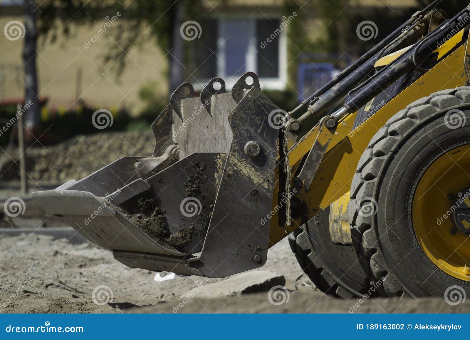 Front Side of the Yellow Front Loader Stock Photo - Image of creation ...