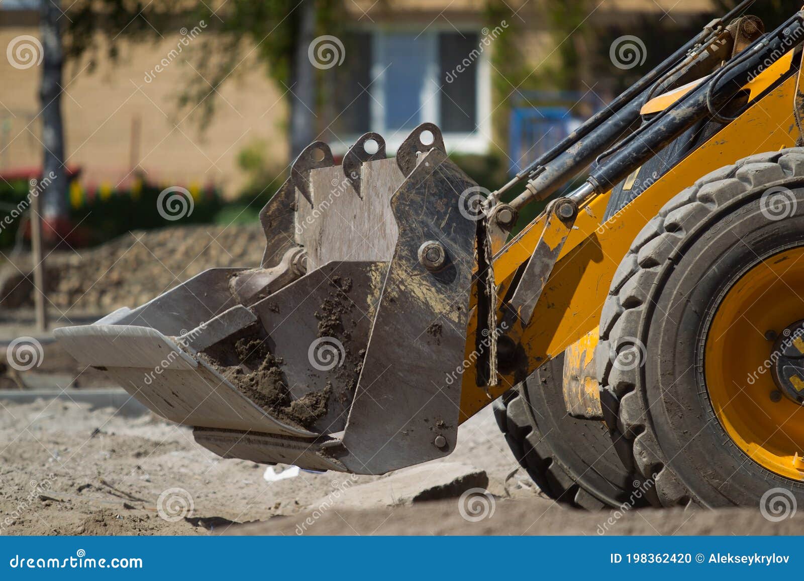 Front Side of the Yellow Front Loader Stock Photo - Image of equipment ...